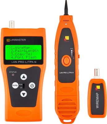 Кабельный тестер LanMaster LAN-PRO-L/TPK-N оранжевый, черный – купить в Ситилинк | 1401492