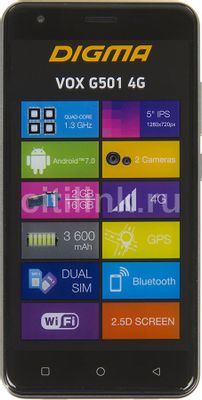 Обзор товара смартфон Digma Vox 16Gb, G501 4G, темно-синий (1034747) в интернет-магазине СИТИЛИНК
