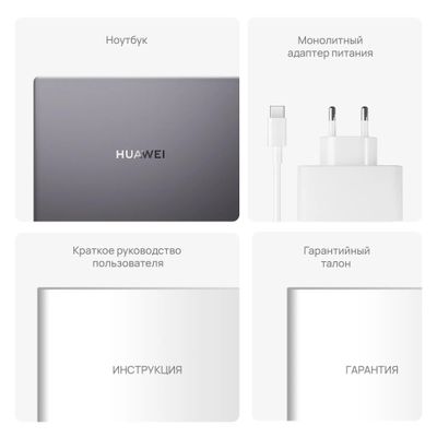 Ноутбук Huawei MateBook D 14 MDF-X, 14", 2024, IPS, Intel Core i5 ...