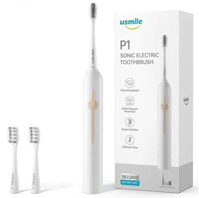 Характеристики Электрическая зубная щетка USMILE P1 насадки для щётки: 2шт, цвет:белый [80250029 ...