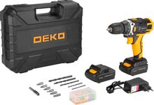 Дрель-шуруповерт DEKO DKCD12FU-Li Advanced, 2Ач, с двумя аккумуляторами ...