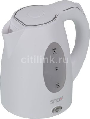 Чайник электрический Sinbo SK 2384B, 2000Вт, белый(плохая упаковка ...