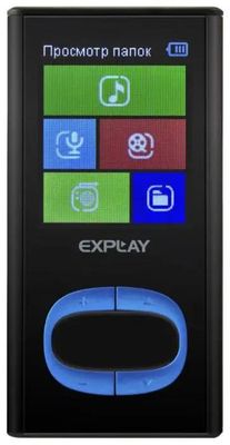 Обзор товара mP3 плеер Explay C45 flash 8ГБ черный/голубой (805754) в ...