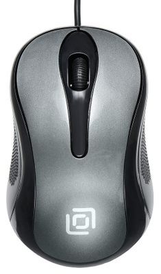 Мышь Oklick 385M, оптическая, проводная, USB, черный и серый [1066863 ...