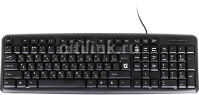 Характеристики Клавиатура Defender Element HB-520 PS/2 RU, PS/2, черный ...