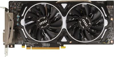 Видеокарта MSI AMD Radeon RX 480 RX 480 ARMOR 4G OC 4ГБ GDDR5, Ret ...