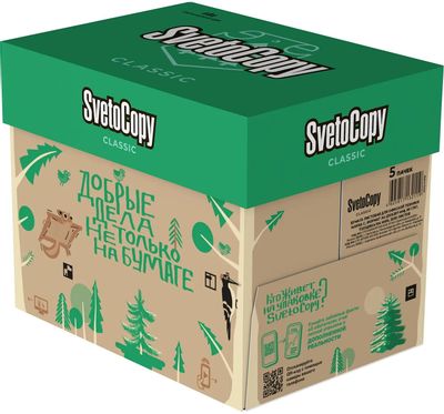 Бумага SVETOCOPY Classic C, A4, офисная, 500л, 80г/м2, белый, покрытие ...