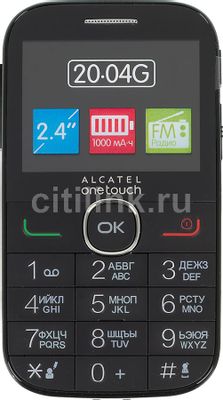 Обзор товара сотовый телефон Alcatel 2004G, черный (284461) в интернет ...