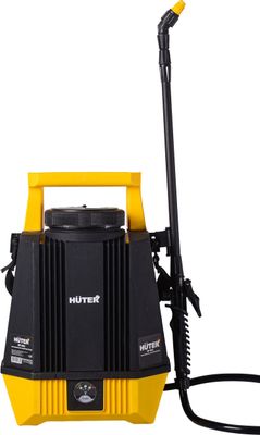 Обзор товара опрыскиватель Huter SP-5AC, аккумуляторный, наплечный, 5л, желтый/черный [70/13/54 ...
