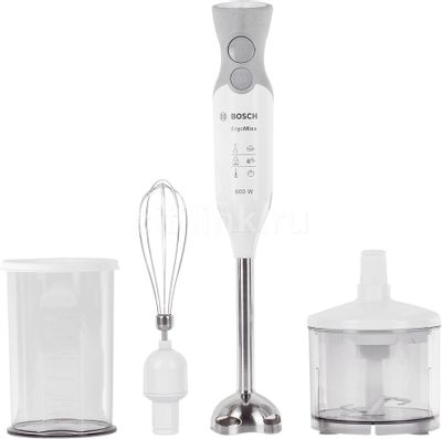 Блендер Bosch ErgoMixx MSM66150RU, погружной, белый(плохая упаковка ...