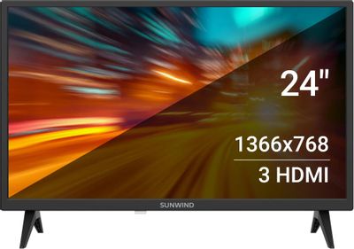 24" Телевизор SunWind SUN-LED24XB202, HD, черный – купить в Ситилинк | 1780014