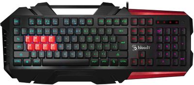 Обзор товара клавиатура A4TECH Bloody B3590R, USB, черный + красный ...
