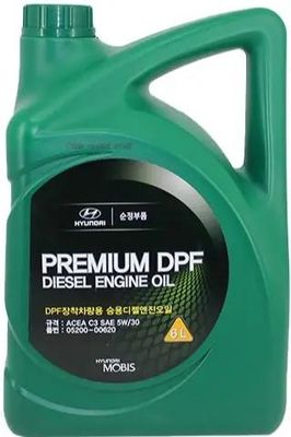 Характеристики Моторное масло Hyundai DPF Diesel, 5W-30, 6л ...