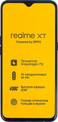 Смартфон REALME XT 128Gb, RMX1921, синий – купить в Ситилинк | 1188356