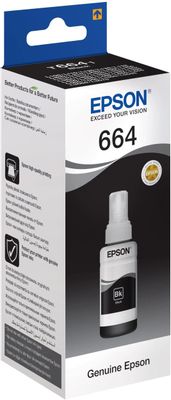 Чернила Epson 664 C13T66414A, для Epson, 70мл, черный – купить в ...
