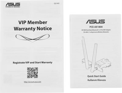 Характеристики Wi-Fi + Bluetooth адаптер ASUS PCE-AX1800 PCI Express ...