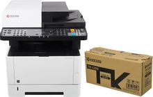 МФУ лазерный Kyocera Ecosys M2235DN + картридж, черно-белая печать, A4 ...