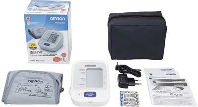 Тонометр автоматический OMRON M2 Basic (HEM-7121-ARU) с адаптером, (с адаптером питания), 22 ...