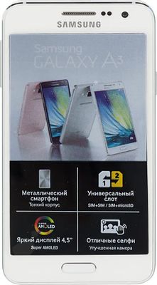 Обзор товара смартфон Samsung Galaxy A3 16Gb, SM-A300F, белый (982600 ...