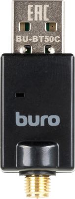 Bluetooth адаптер Buro BU-BT50C BT 5.0+EDR class 1, USB, 100м, черный ...
