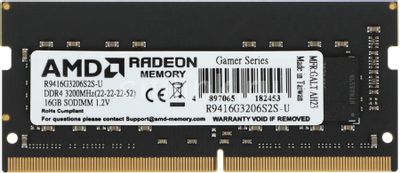 Оперативная память AMD R9 R9416G3206S2S-U DDR4 - 16ГБ 3200МГц, для ...
