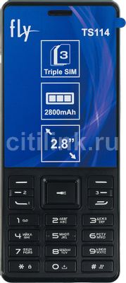 Обзор товара сотовый телефон Fly TS114, черный (1111139) в интернет-магазине СИТИЛИНК