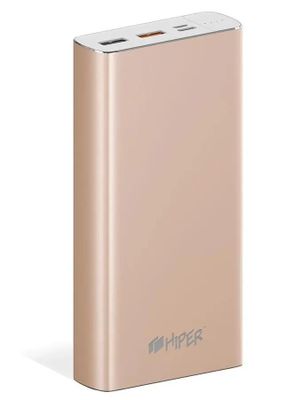 Внешний аккумулятор (Power Bank) HIPER MPX20000, 20000мAч, золотистый ...