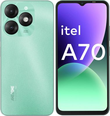Смартфон ITEL A70 4/256Gb, A665L, зеленый – купить в Ситилинк | 1995490
