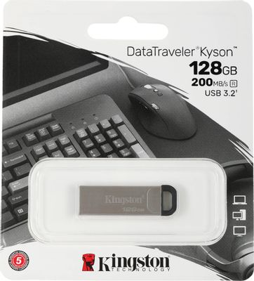 Характеристики Флешка USB Kingston DataTraveler Kyson 128ГБ, USB3.2 ...