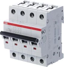 Выключатель автоматический ABB S204 C 16 (2CDS254001R0164) 16A тип C 20kA 4П 400В 4мод белый ...