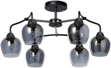 Характеристики Люстра DE MARKT 220012706, 6 х 40 Вт, черный/дымчатый ...