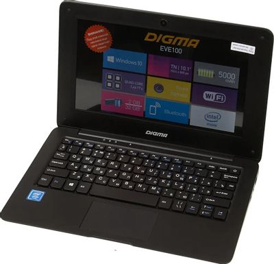 Отзывы на Ноутбук Digma EVE 100 ET1015EW, 10.1", Intel Atom X5 Z8350 1 ...