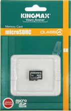 Флеш карта microSDHC 4Gb Class4 Kingmax w/o adapter – купить в Ситилинк | 94375