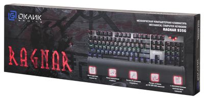 Клавиатура Oklick 935G RAGNAR, USB, c подставкой для запястий, черный ...