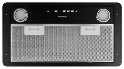 Встраиваемая вытяжка Hyundai HBB 6035 BK, управление кнопочное, черный ...