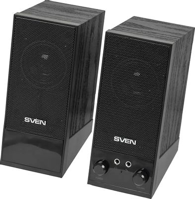 Колонки Sven SPS-604, 2.0, черный [sv-0120604bk](плохая упаковка ...