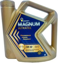 Моторное масло ROSNEFT Magnum Ultratec, 5W-40, 4л, синтетическое ...