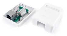 Характеристики Розетка Hyperline (SB1-1-8P8C-C6-SH-WH)RJ45 1 кат.6 FTP ...