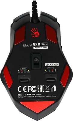 Мышь проводная A4TECH Bloody V8M Max, игровая, оптическая, USB, 12000dpi, черный – купить в ...