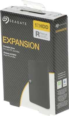 Внешний диск HDD Seagate Expansion Portable STKM1000400, 1ТБ, черный ...