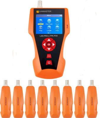 Обзор товара тестер кабельный Lanmaster (LAN-PRO-L/TPK-POE) (упак:1шт) оранжевый (1735094) в ...