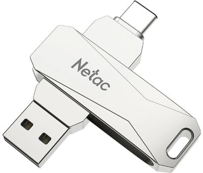 Флешка USB NETAC U782C 128ГБ, USB3.0, серебристый [nt03u782c-128g-30pn ...