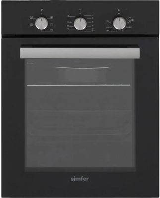 Характеристики Духовой шкаф Simfer B4EB16016, черный/нержавеющая сталь (1808525) смотреть в СИТИЛИНК