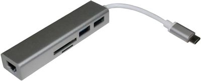 Обзор товара хаб (разветвитель) PALMEXX серый [px/hub usbc-2usb-cr-eth ...