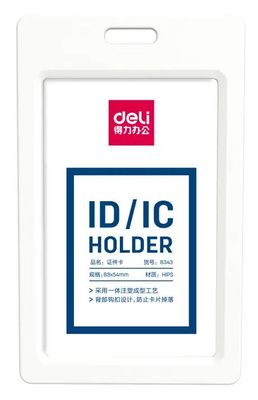 Характеристики Бейдж для пропуска Deli 8343WHITE, 54х90мм, вертикальный ...