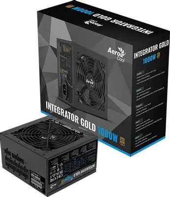 Блок питания Aerocool Integrator Gold Gen.5, 1000Вт, 120мм, черный ...