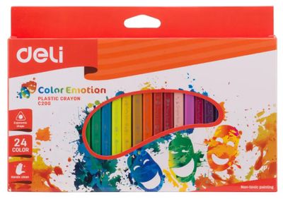 Характеристики Мелки восковые Deli Color Emotion EC20020, трехгранные ...