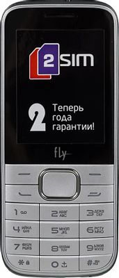 Характеристики Сотовый телефон Fly DS115+, серебристый (908194 ...