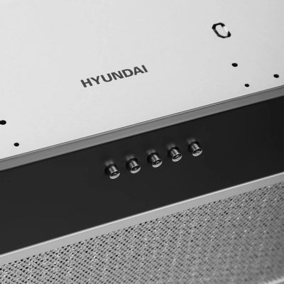 Встраиваемая вытяжка Hyundai HBB 6033 BK, управление кнопочное, черный ...