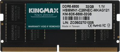 Аксессуары для оперативная память Kingmax KM-SD5-5600-32GS DDR5 - 1x 32ГБ 5600МГц, для ноутбуков ...